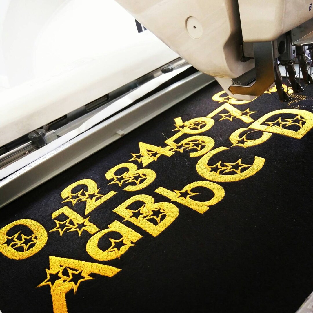 Movie Stars Font Machine Embroidery Design Uppercase, Lowercase and ...