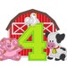 Farm Birthday Numbers WHOLE Set 1 9 With Cow, Pig, Horse and Rooster ...
