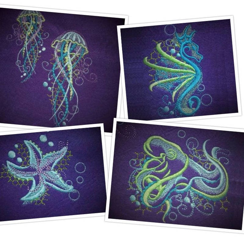 Sea Life Embroidery - Etsy