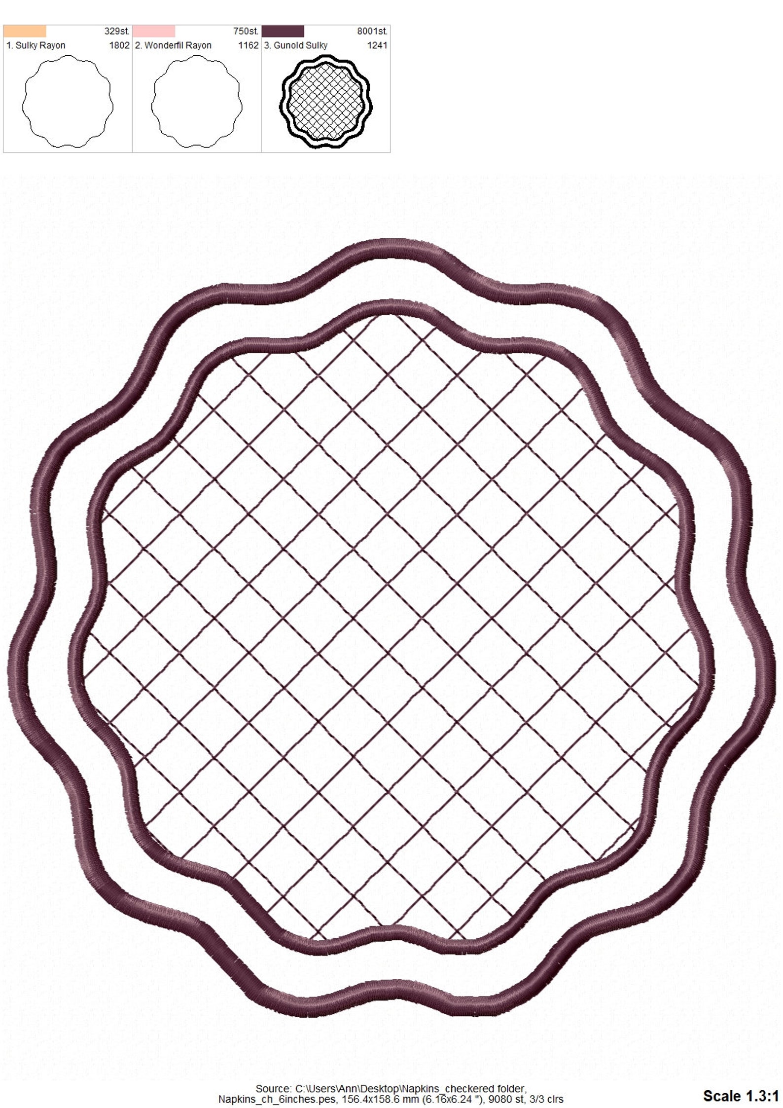 Scalloped Napkin Checkered Coaster Doily Round Shape in - Etsy