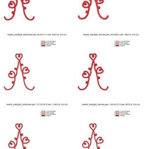 Hearts Split Side Seam Cutout Side Bow Machine Embroidery Designs ...