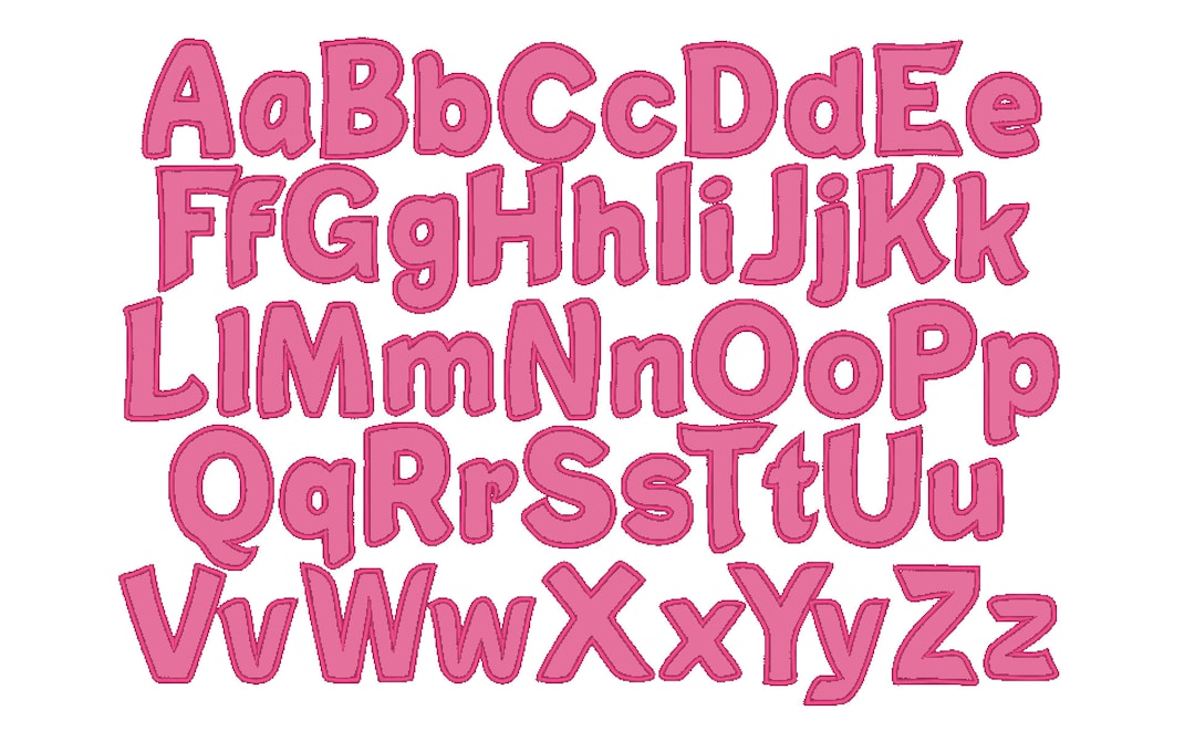 Monogram Applique Font Machine Embroidery Designs Alphabet Rounded ...
