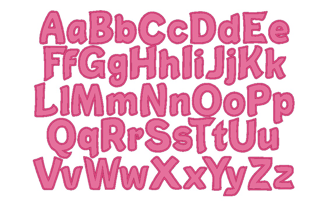 Monogram Applique Font Machine Embroidery Designs Alphabet Rounded ...