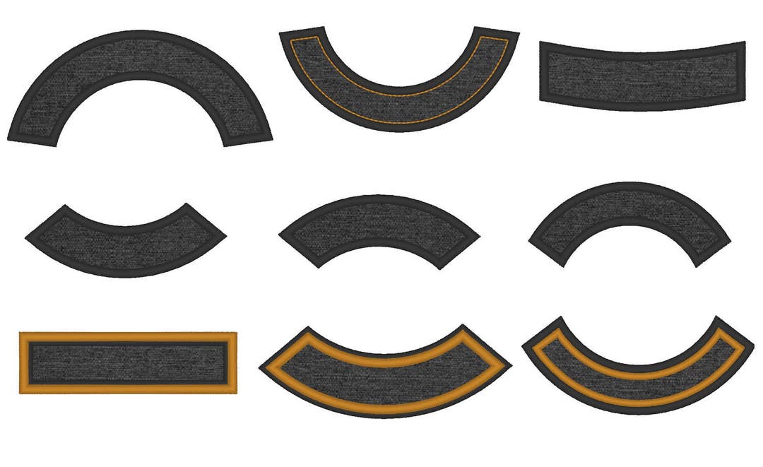 Arc Shape for Rocker - Machine Embroidery Applique Designs for Hoop 4x4 ...