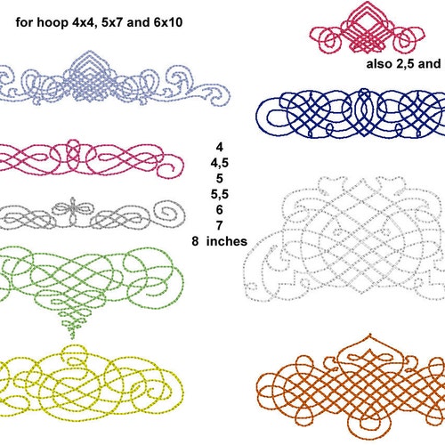 Simple Triple Stitched Diadem Damask Font Frame Decoration - Etsy