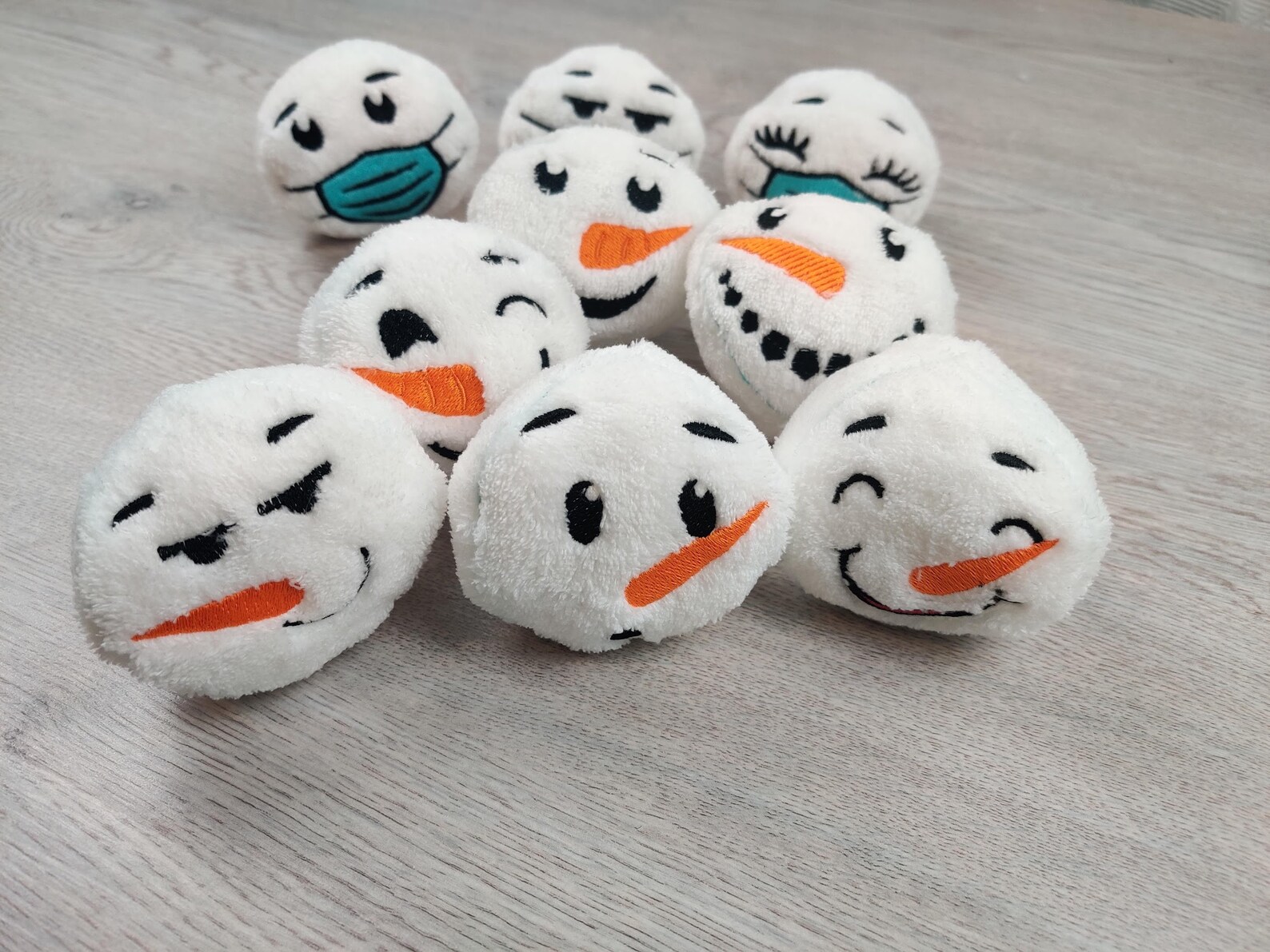 Snowball for Playing in Snow Fight ITH Embroidery, in the Hoop Machine ...