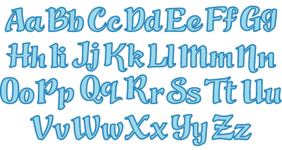 Monogram Applique Font Machine Embroidery Applique Designs - Etsy