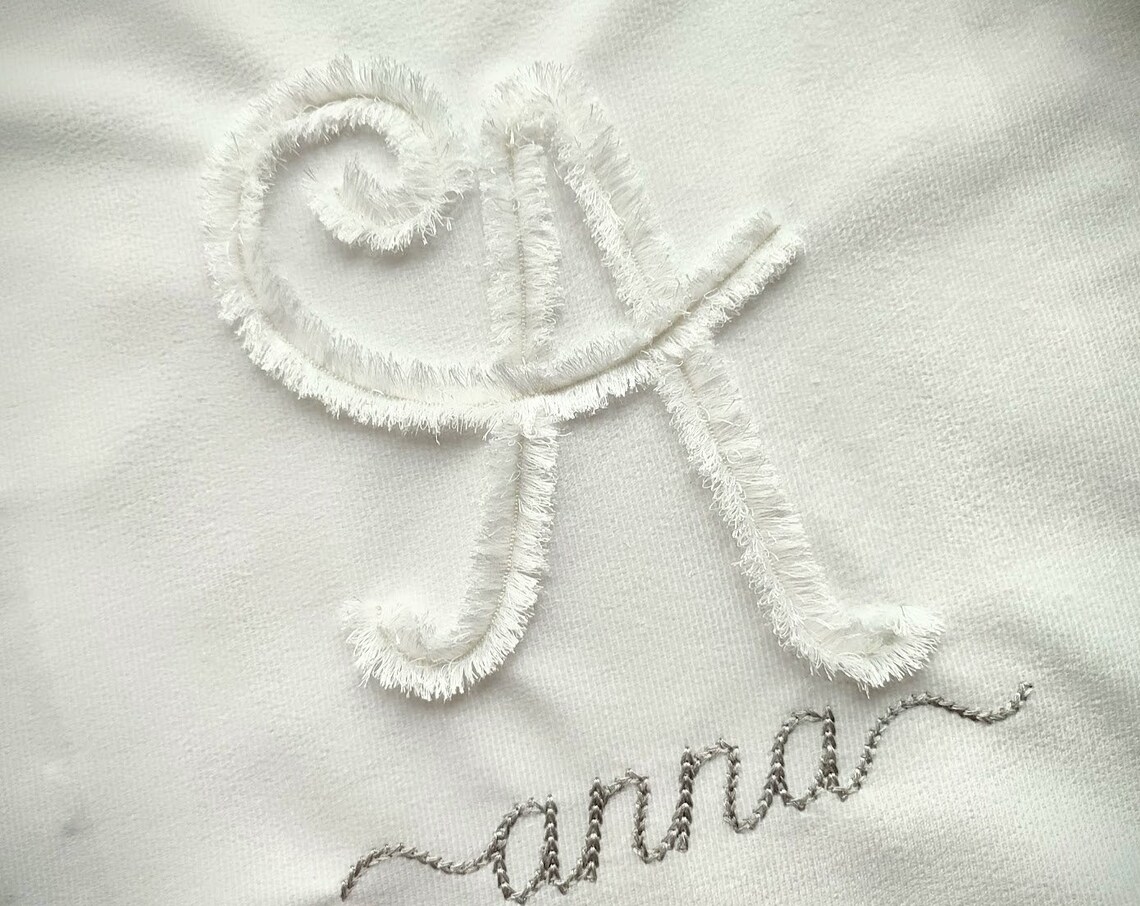 Big Fringe Extra Fluff Fringed FONT Alphabet Letters Machine - Etsy