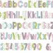 Light Applique Font Open Edge Raggedy Applique Alphabet Bean Stitch ...