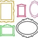 FRAMES Machine Embroidery Applique Designs Set of 5 Single Files for ...