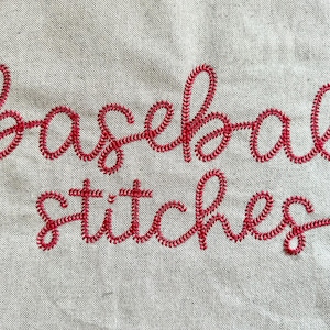 NEW! Baseball Stitch FONT Awesome Sports Stitch Handwritten Script ...