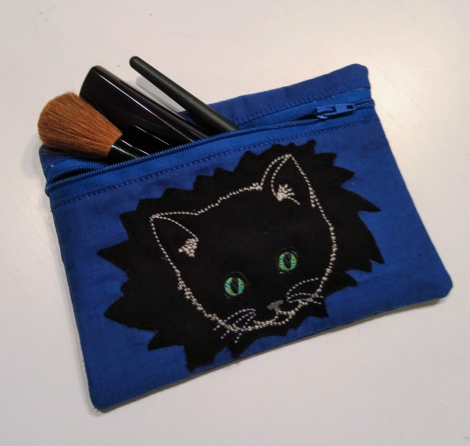 Cat Zip Bag Peeking Cat Kitty Envelope Pouch Pocket Zipper - Etsy