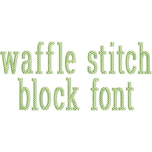 Block Narrow Font Waffle Textured Fill Stitch Alphabet Letters and ...
