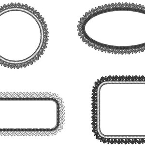 Lace Frames Machine Embroidery Applique Designs - SET of 4 Types 2, 3 ...