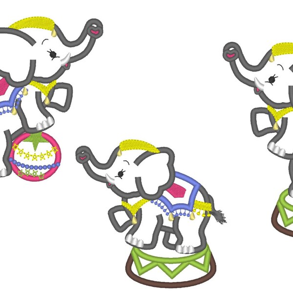 Circus Animals Machine Embroidery Design - Etsy