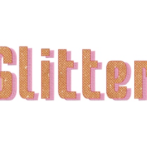 Glitter Shadow Font HTV Vinyl Embroidery Glitter Vinyl Alphabet Letters ...