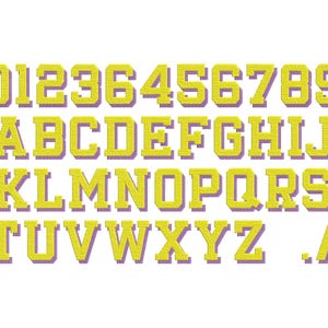 Block Type Shadow Font Fill Stitch Machine Embroidery Designs Assorted ...