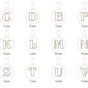 Special Puffy Puff 3d Foam Key Fob Snap Tab All Letters A up to Z in ...