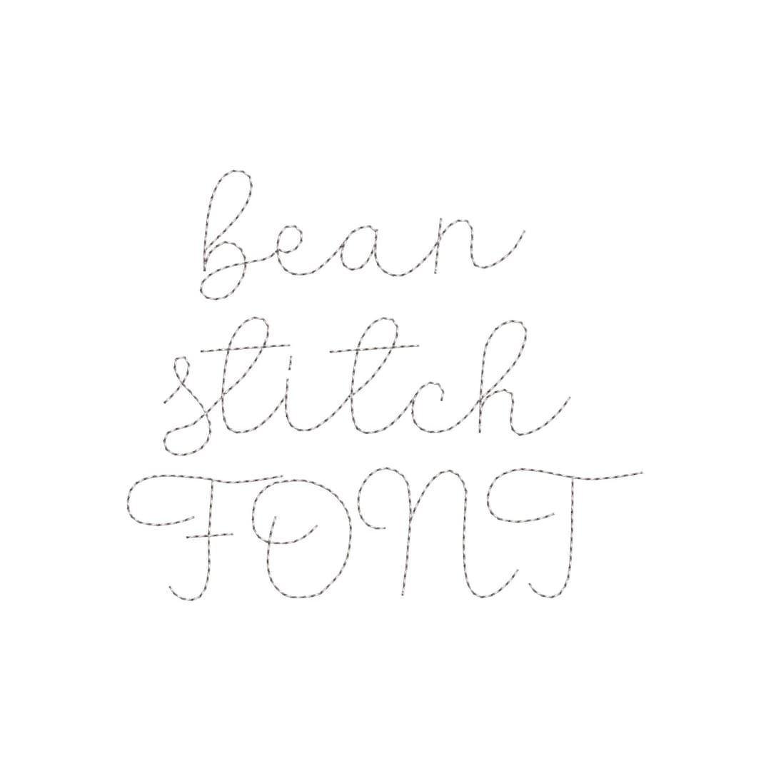 Handwritten Script FONT Butter Bean Stitch Alphabet Monogram Machine ...