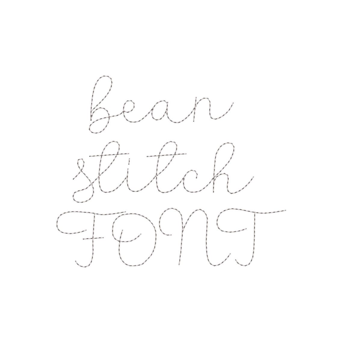 Handwritten Script FONT Butter Bean Stitch Alphabet Monogram Machine ...