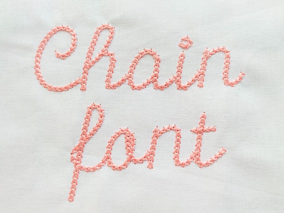 Quick Light Stitch Chain FONT Machine Embroidery Designs in - Etsy