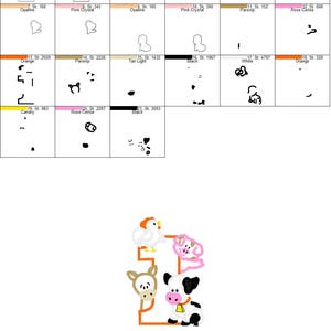 Farm Birthday Number ONE 1 With Cow, Pig, Horse and Rooster - Cute Farm ...