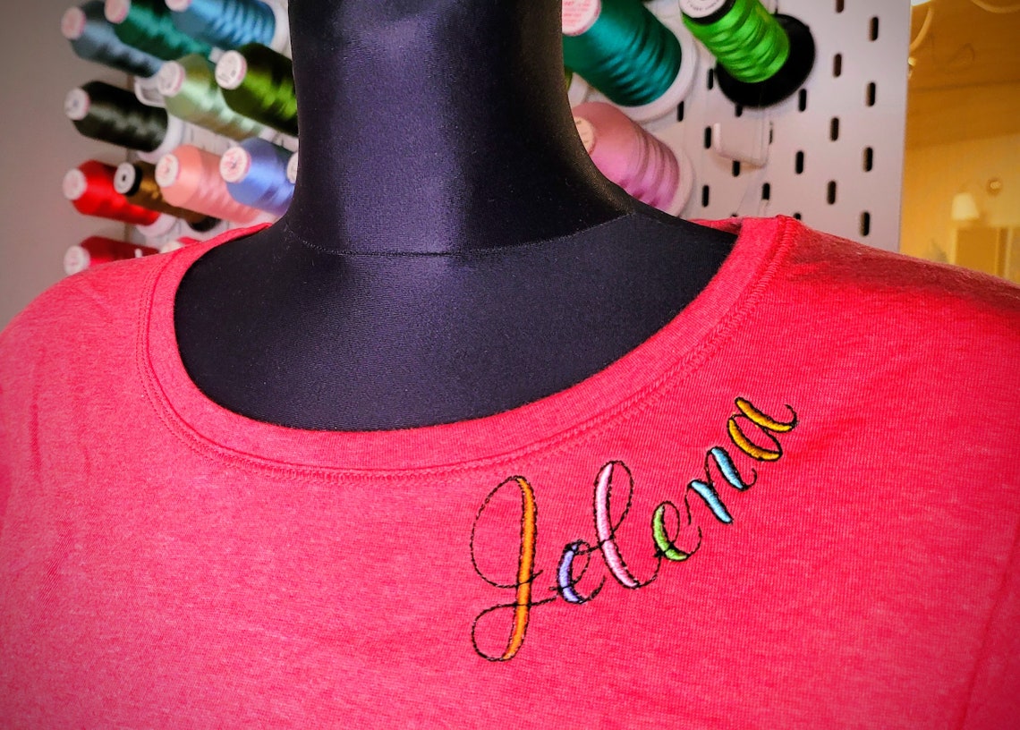 Quick Colorful Brush FONT Machine Embroidery Designs in | Etsy