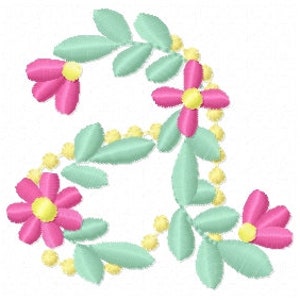 Spring Floral Font Flowered Alphabet Uppercase Lowercase Letters ...