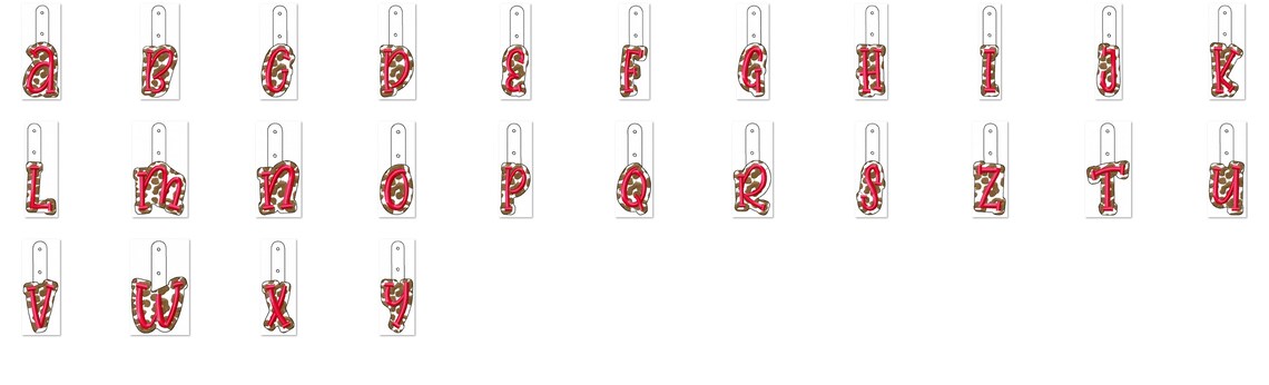 Key Fob Snap Tab Leopard Spot Monogram Alphabet Initial - Etsy