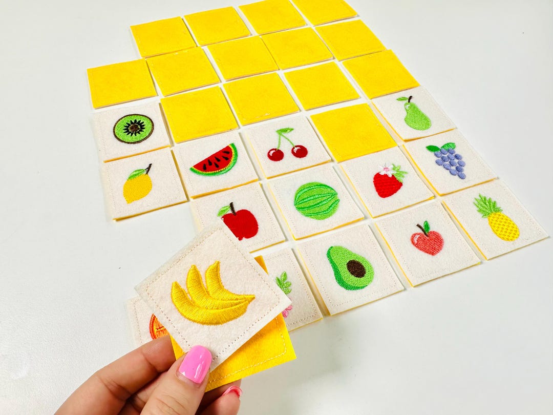 Memory Game FRUITS in the Hoop Machine Embroidery Designs Download for ...