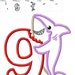 Baby Shark Birthday Numbers SET 1-9 Bitten Number Kids Boy - Etsy