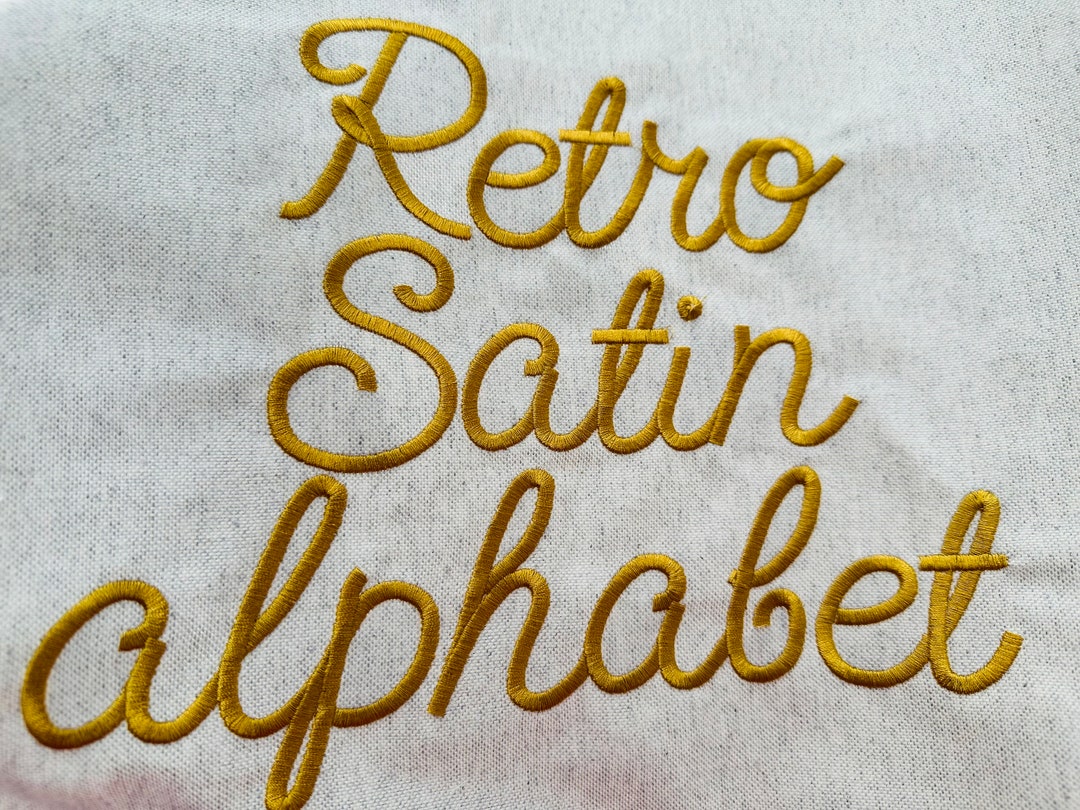 Baby Satin Stitch Handwritten Font Alphabet Script Letters Baby ...