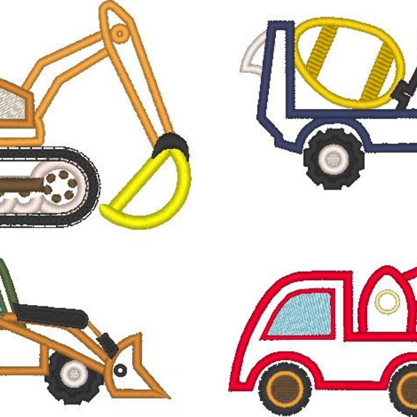 Backhoe Applique - Etsy