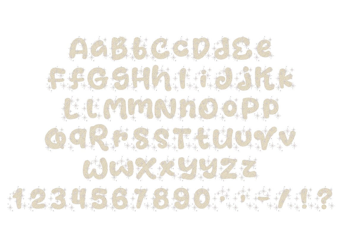 Sparkle Glitter FONT Night Starry Sky Alphabet Kids Girl - Etsy