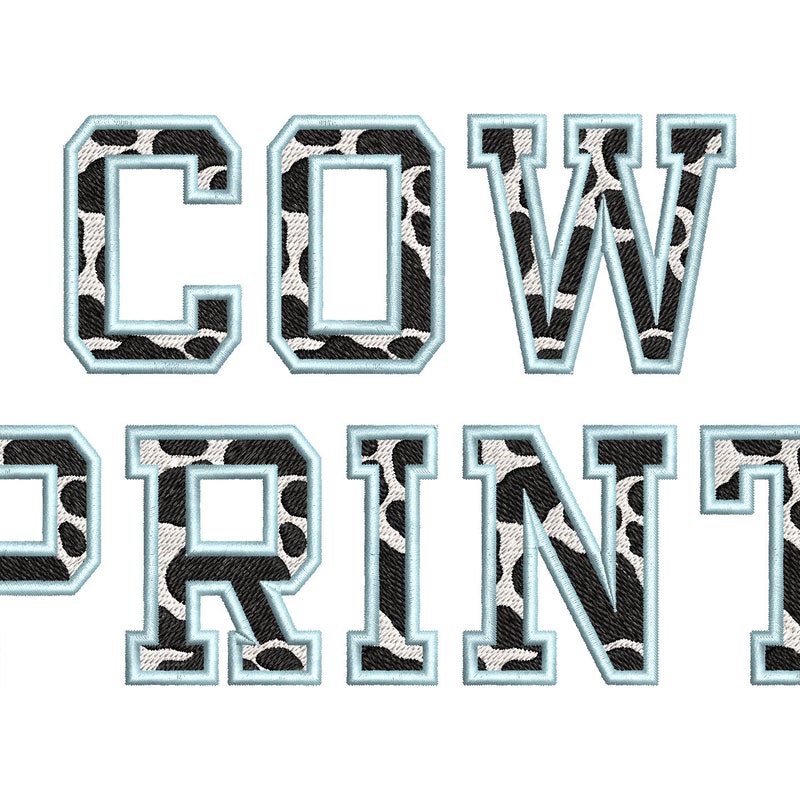 Cow Print Font - Etsy
