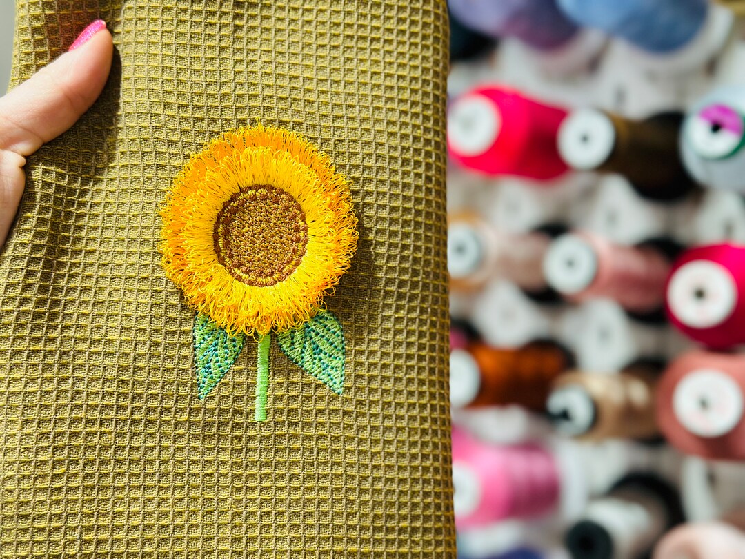 Big Sunflower Fringed Flower Fluffy Fringe Sunflower in 4 Sizes ...