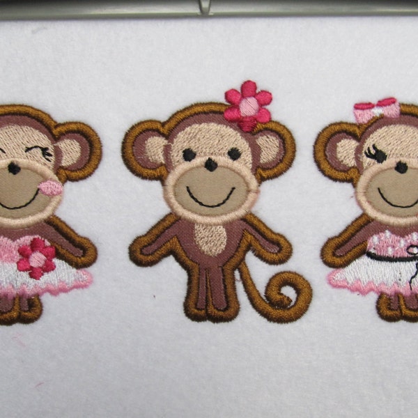 Monkey Applique - Etsy