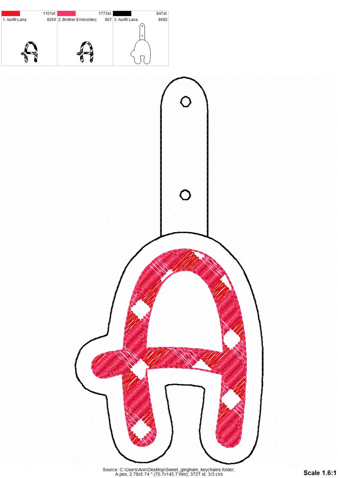 Big Candy Key Fob Snap Tab Gingham Tartan Monogram Letters A-Z - Etsy