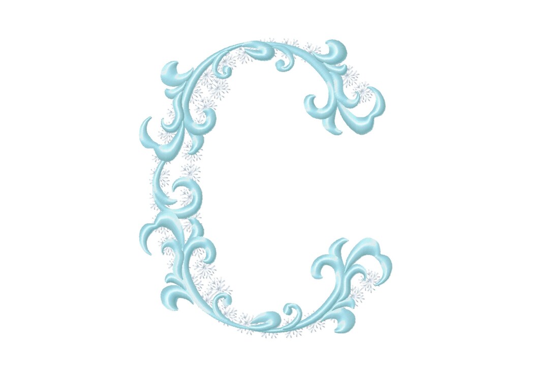 Frozen Snow Christmas Individual Letter C Garden Flag Monogram ...