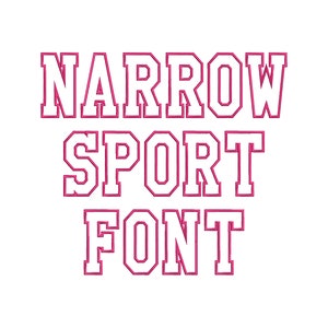 Narrow FONT Applique Varsity Athletic Sport High School Team Players ...