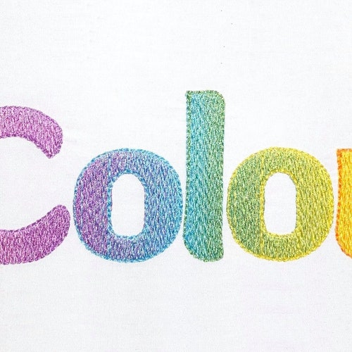 Iridescent 2 Color Block FONT Alphabet Machine Embroidery - Etsy