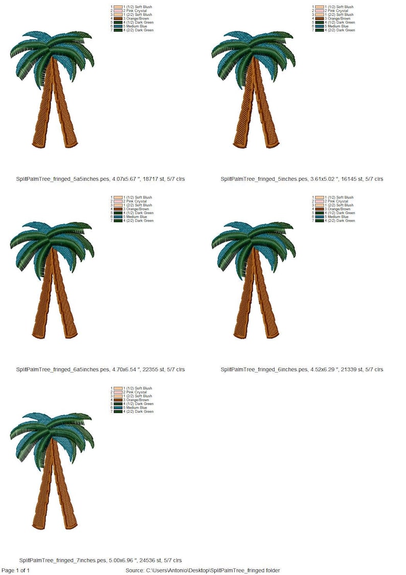 Fringed Fluffy Palm Tree Split Side Seam Cutout Side Bow Machine ...