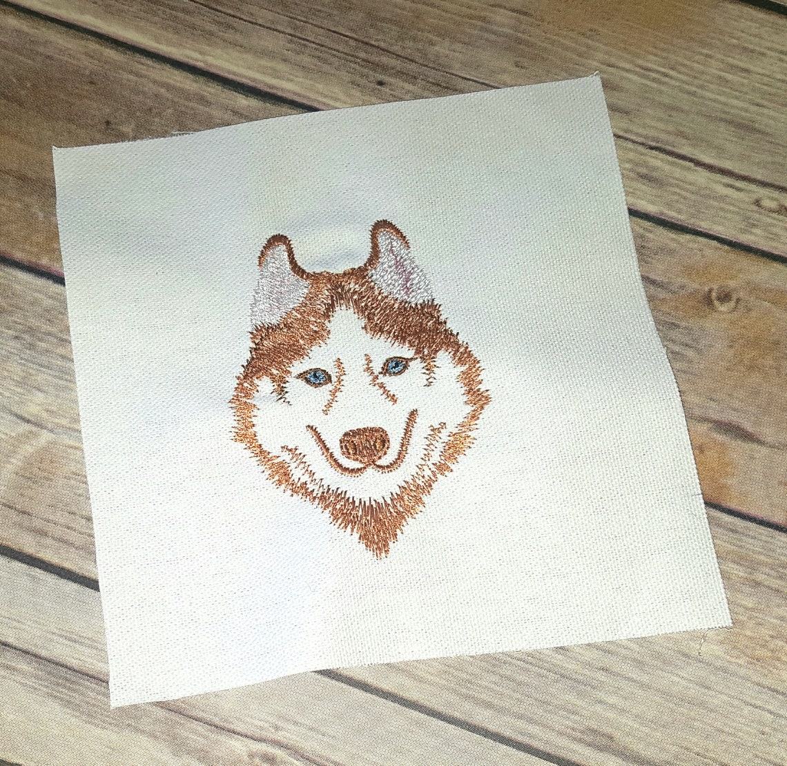Husky Face Light Stitch Husky Head Husky Machine Embroidery | Etsy