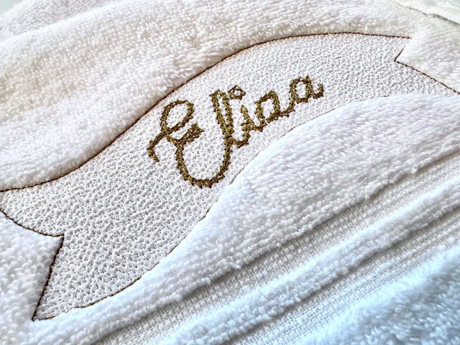 Embossed Banner Shape for Terry Towel Set of 5 Types Monogram Frame ...