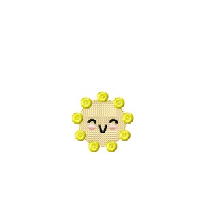 Cute Little Smiling Sunshine Fringed Sun Pom Poms Machine Embroidery ...