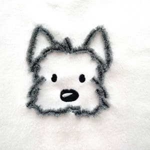 Fringed Dog Fringe Puppy Fluffy Yorkie Fur Embroidery ITH in the Hoop ...
