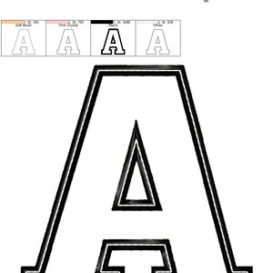 Block Athletic Collegiate Applique Sport Font Machine Embroidery ...