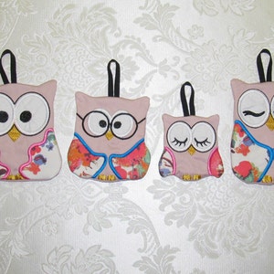 Owls - in the Hoop ITH Machine Embroidery Designs 4 Types in Many Sizes ...