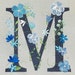 Floral Whole Alphabet Garden Flag Monogram Lace Swirl Flowers Block ...