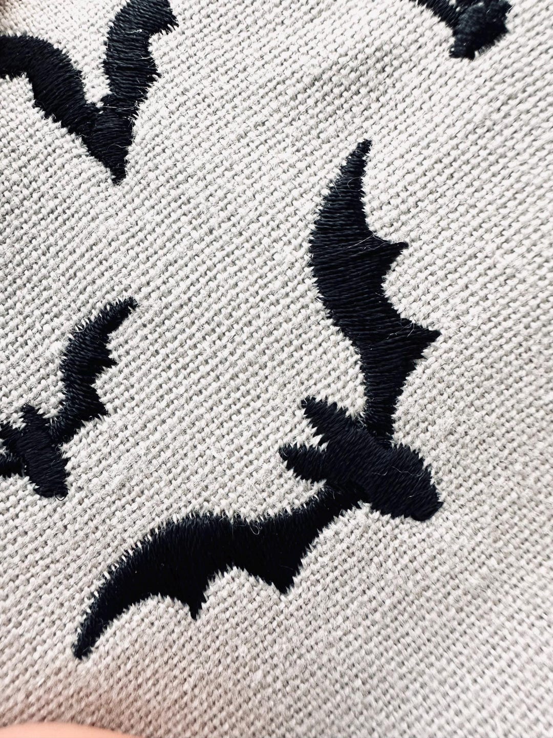 Many Mini Bats in a Row Halloween Bat Satin Stitch Machine Embroidery ...